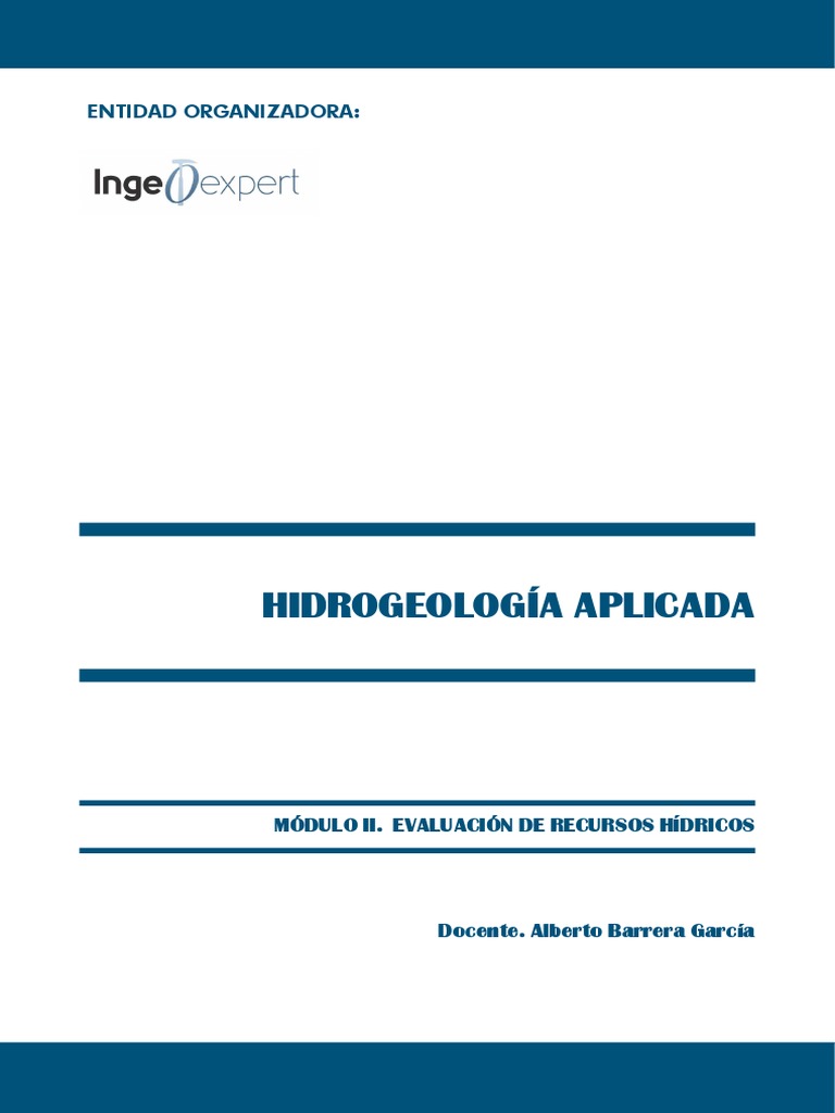 Módulo 2. Evaluación Recursos Hídricos | PDF | Agua subterránea | Evapotranspiración