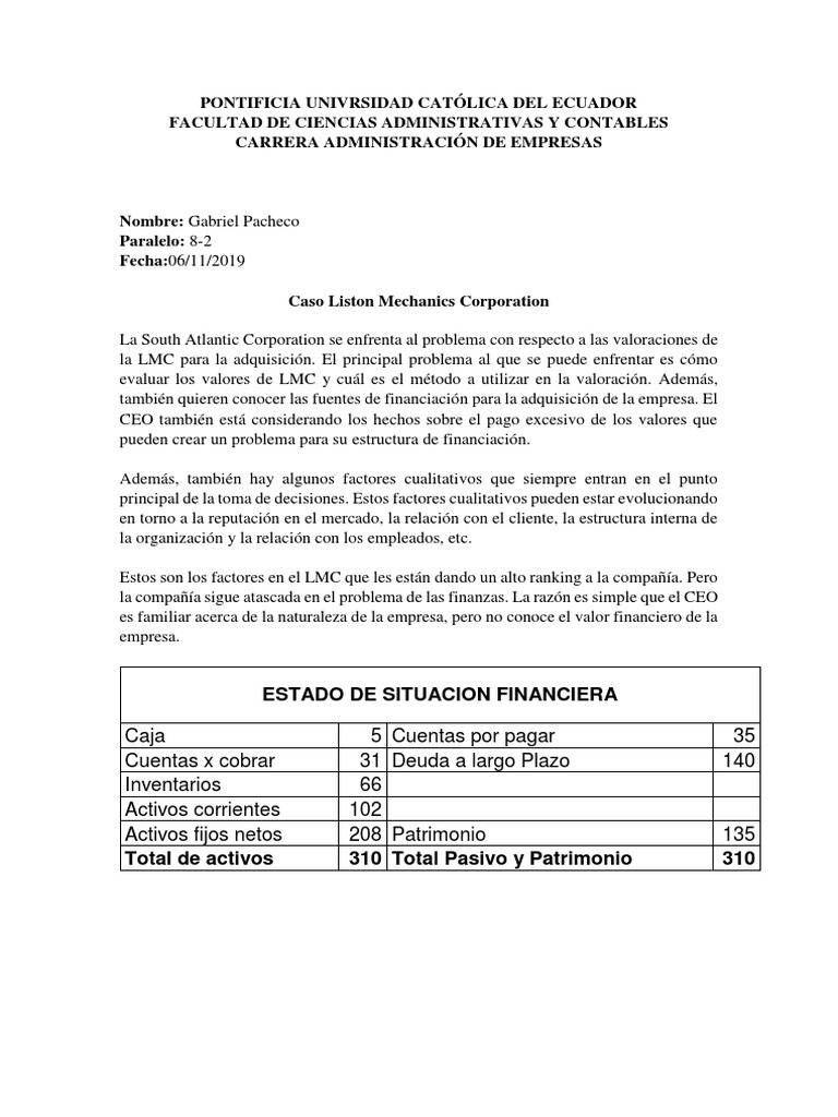 Caso LMC | PDF | Deuda | Corporaciones