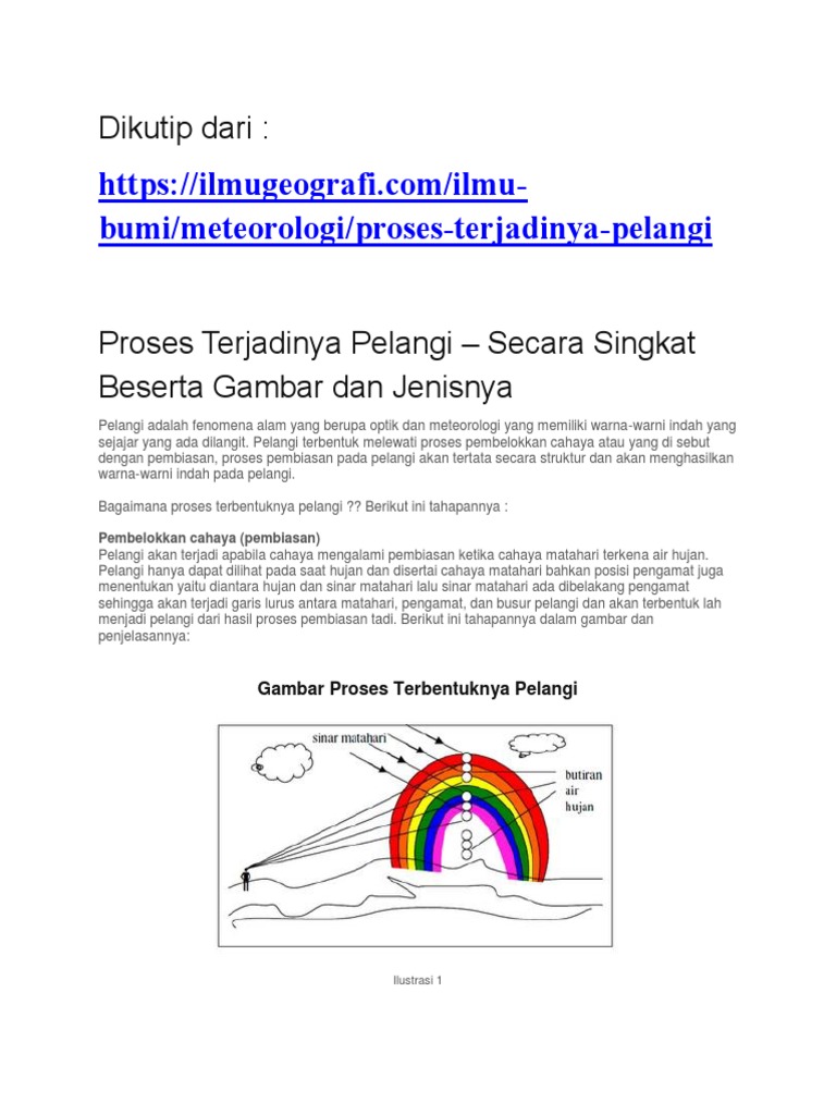 Proses Terjadinya Pelangi | PDF