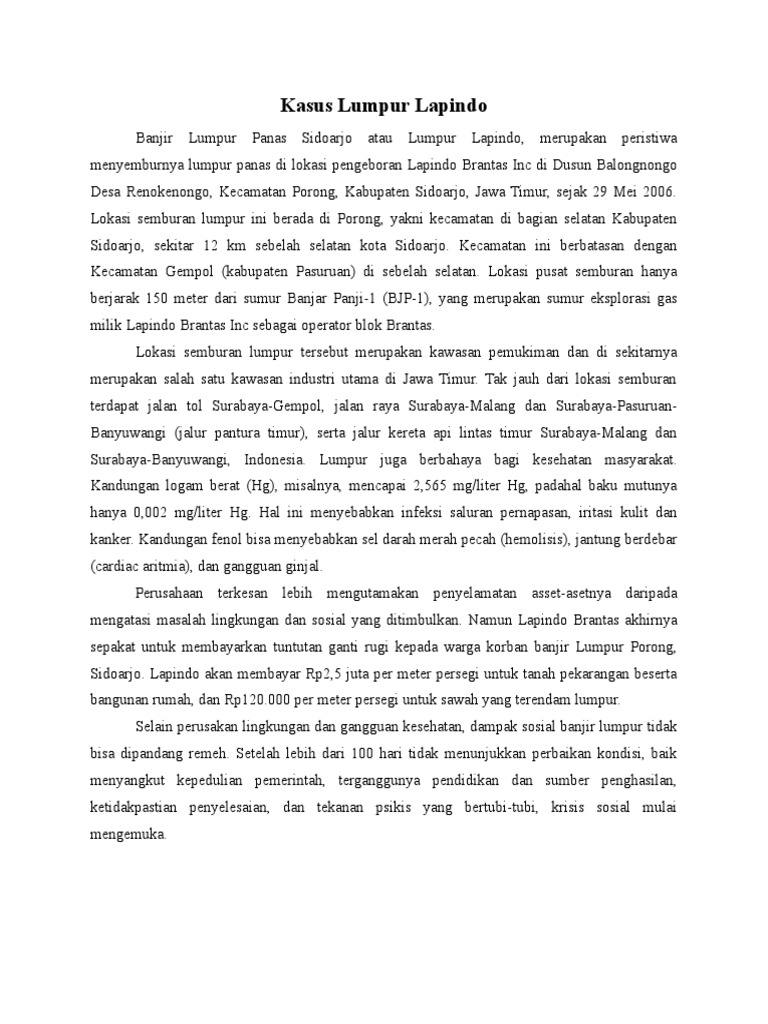 Kasus Lumpur Lapindo Presentasi Kasus CSR | PDF | Griya & Taman | Teknologi & Rekayasa