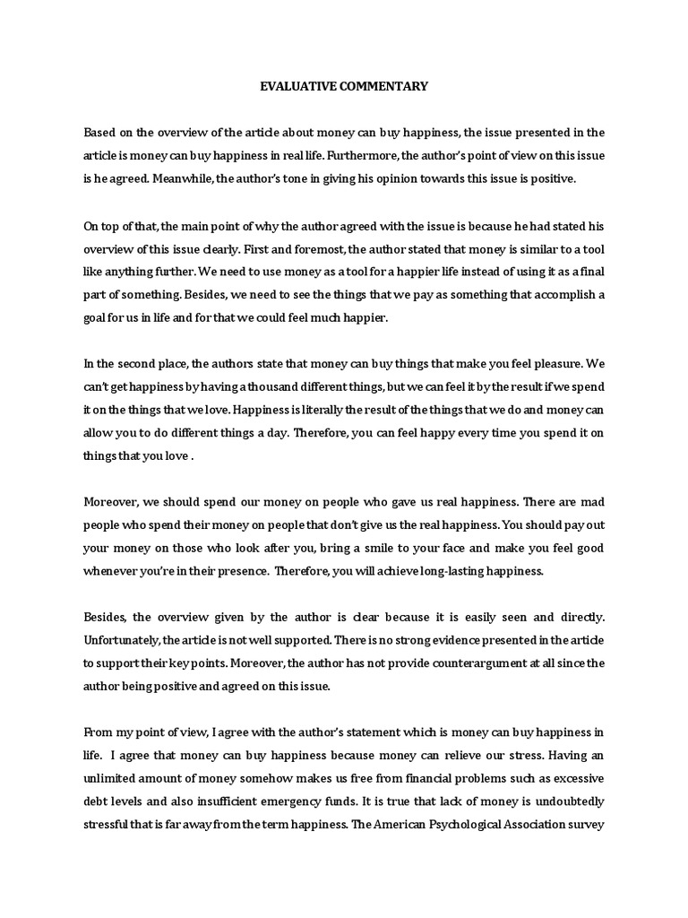 Money Can Buy Happiness | PDF | Happiness | Psychology