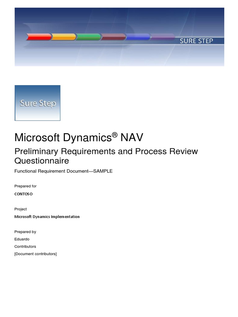 0.02 Requirements Questionnaire by Role SAMPLE NAV | PDF | Accounts ...