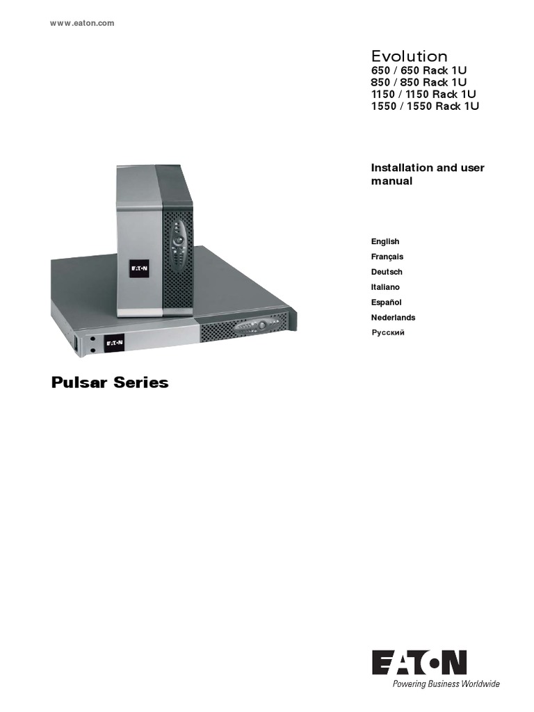Eaton Evolution 1550 | PDF | Alternating Current | Ac Power Plugs And ...