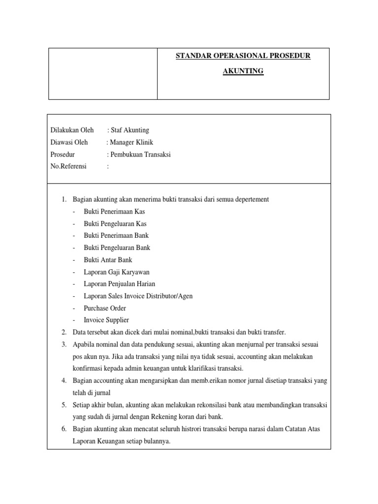 Sop Accounting | PDF