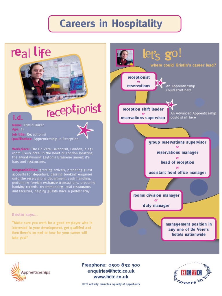 Receptionist Profile | PDF | Restaurant And Catering | Hotel And ...