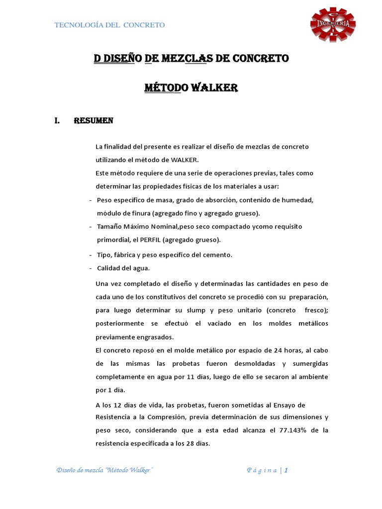 Metodo de Walker | PDF | Hormigón | Materiales de construcción