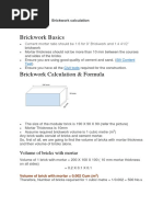 230 WALL 1CUM-CALCULATION OF BRICKS, CEMENT AND SAND For 230mm Thick ...