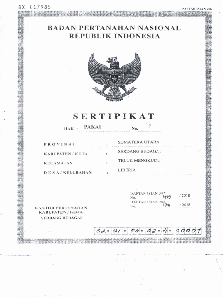 Sertifikat Tanah PDF | PDF