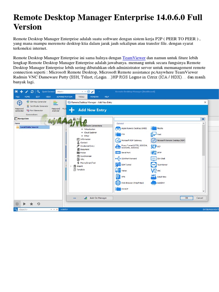 Remote Desktop Manager Enterprise 14 | PDF
