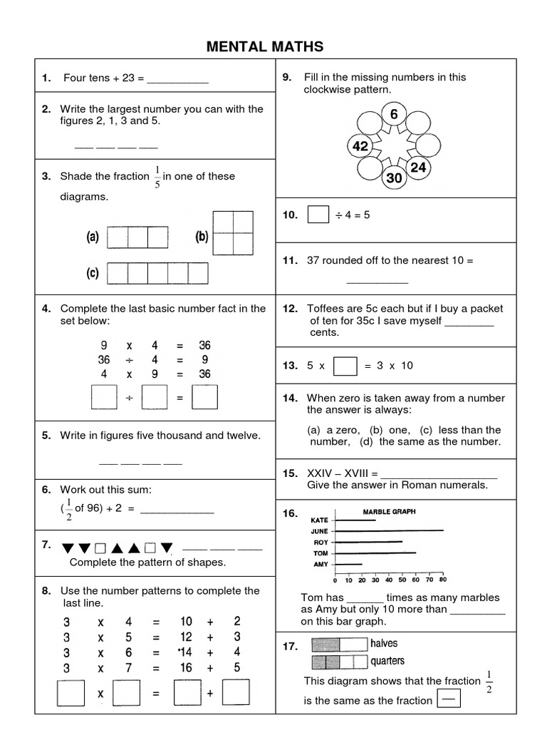 Mental Math for Young Learners | PDF | Teaching Methods & Materials