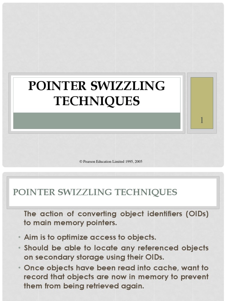 Point Swizzerling-An Approach by Example | PDF | Pointer (Computer Programming) | Cache (Computing)