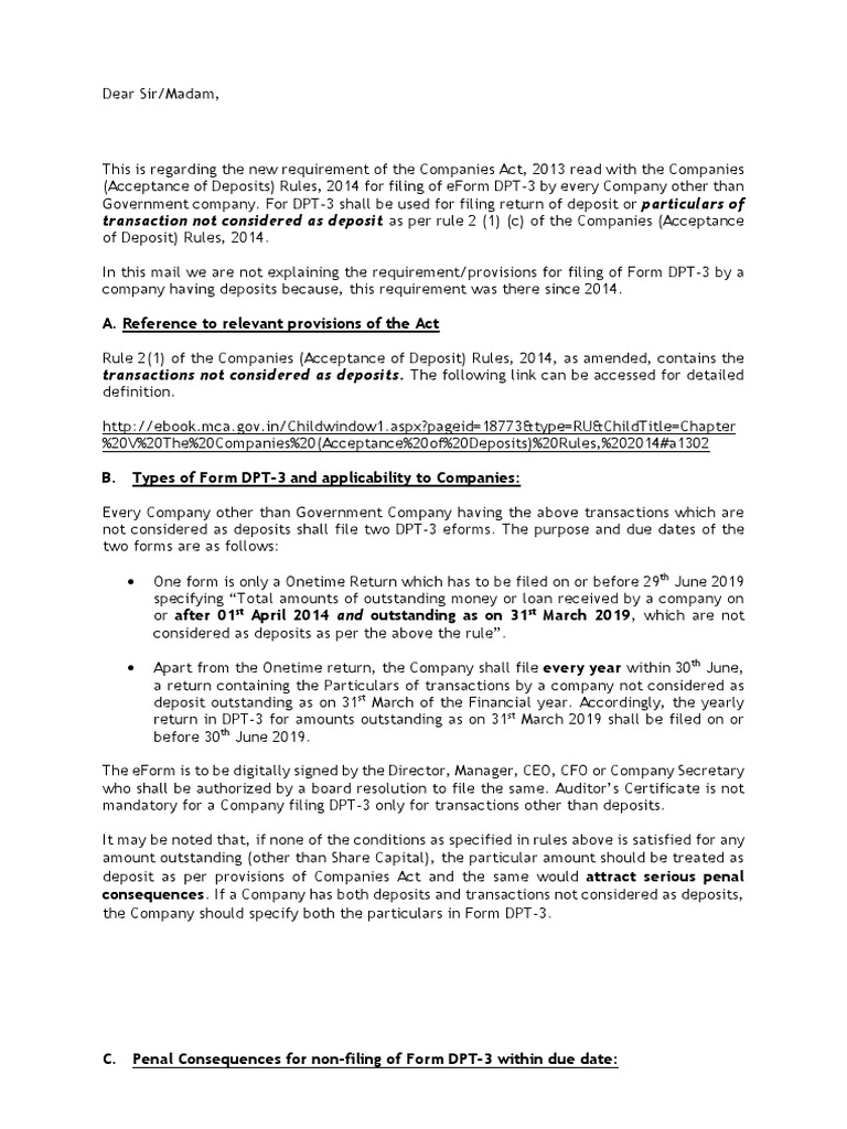 Mca Has Updated Form Dpt 3 And Dpt 4 Ca Cult 58 Off