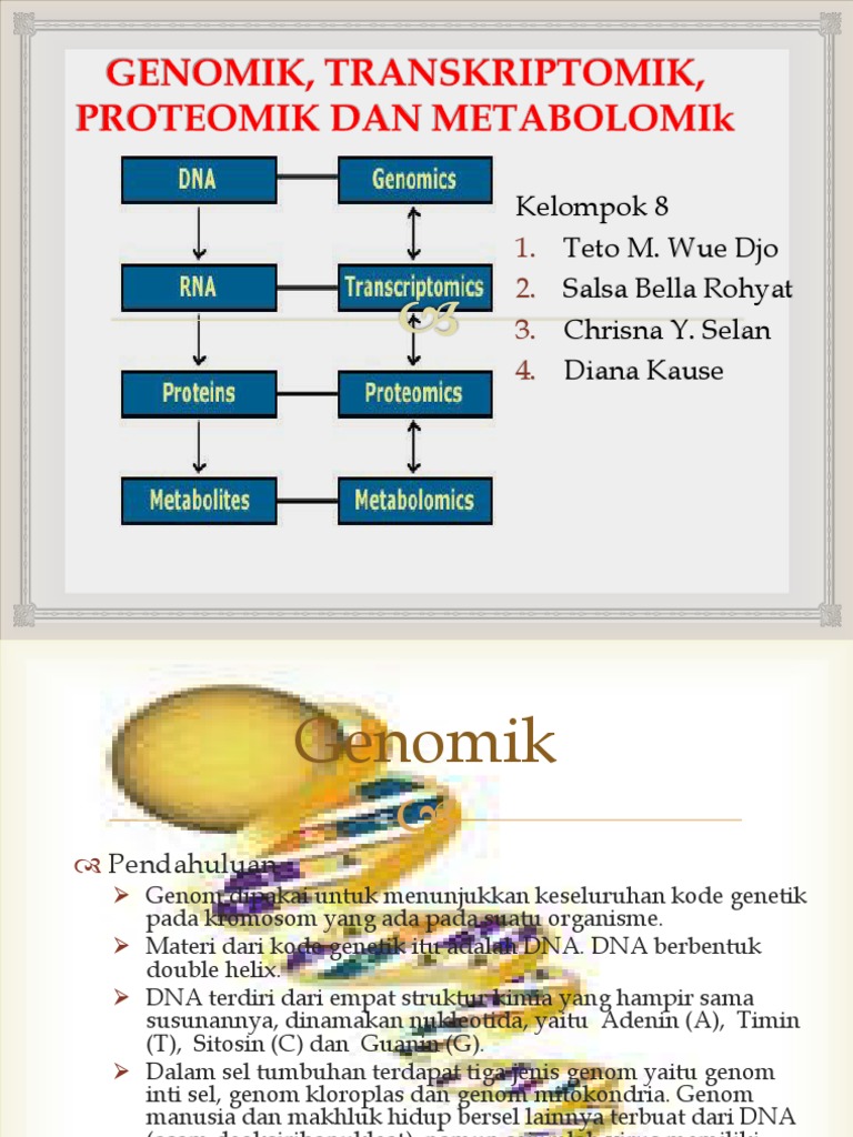 Genomik, Transkriptomik, Proteomik Dan Metabolomik | PDF