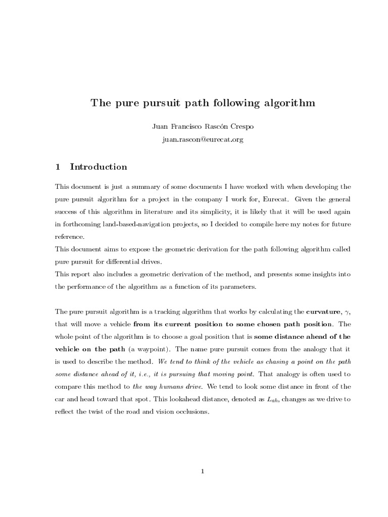 Pure Pursuit PDF | PDF | Speed | Angle