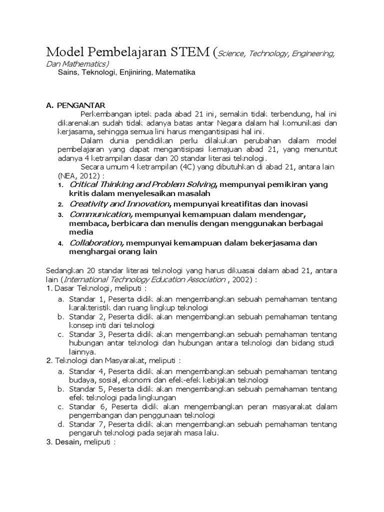 Model Pembelajaran Stem | PDF