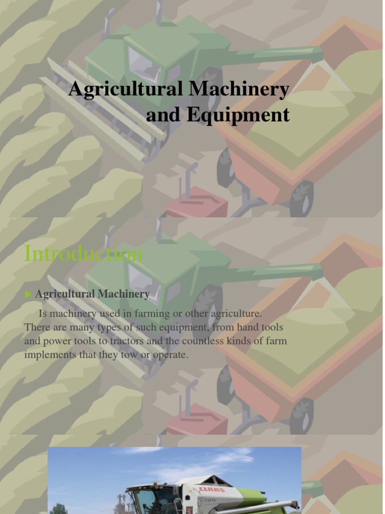 Overview of Agricultural Machinery | PDF | Agricultural Machinery ...