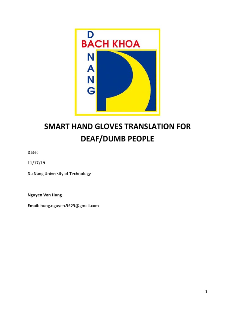 Smart Hand Glove Translation For Deaf | PDF | Sign Language | Sensor