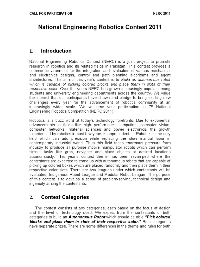 Theme 2011 Nerc | PDF | Robotics | Robot