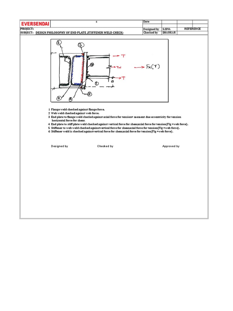 End Plate Width & THK Calc Based On Angle | PDF | Structural ...