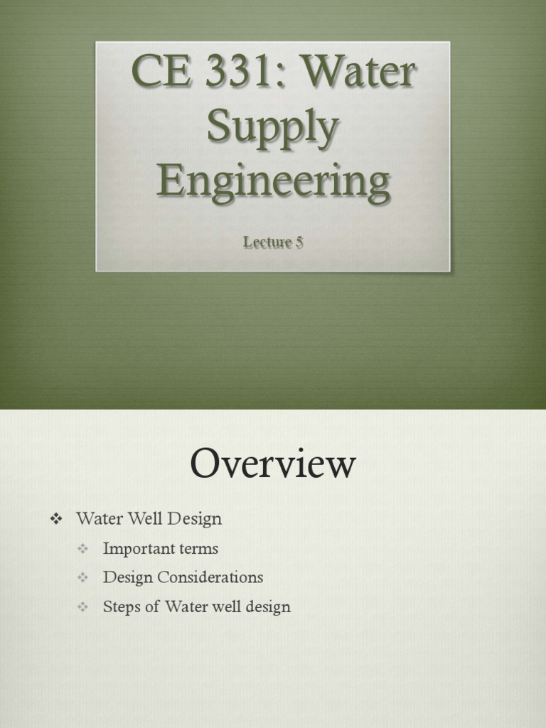 Well Design PDF | PDF | Sand | Aquifer