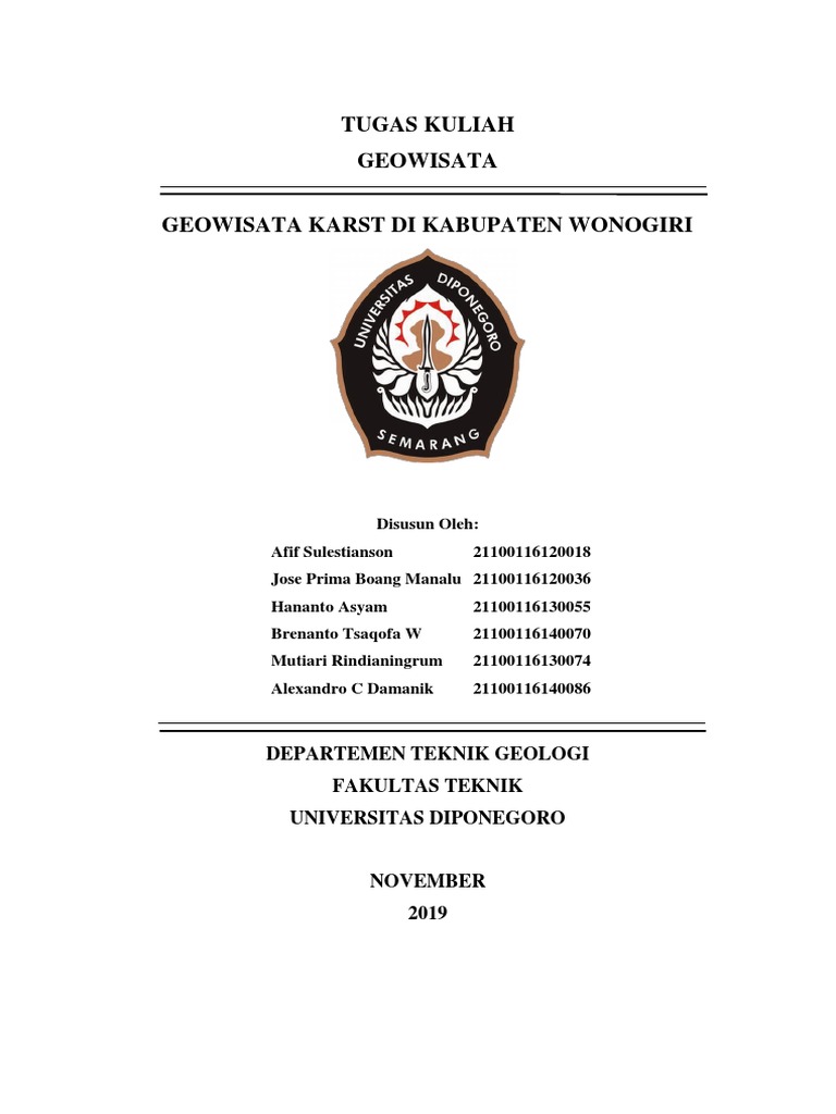 Geowisata Wonogiri | PDF