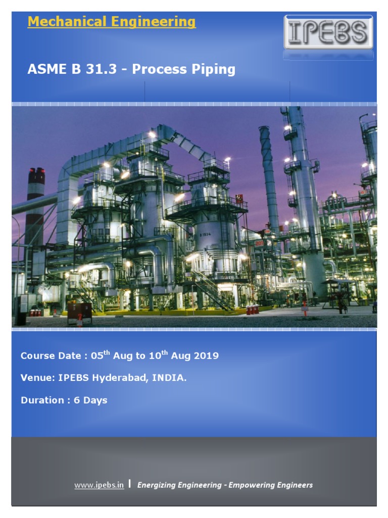 ASME B 31.3 Process Piping PDF | PDF | Pipe (Fluid Conveyance) | Welding