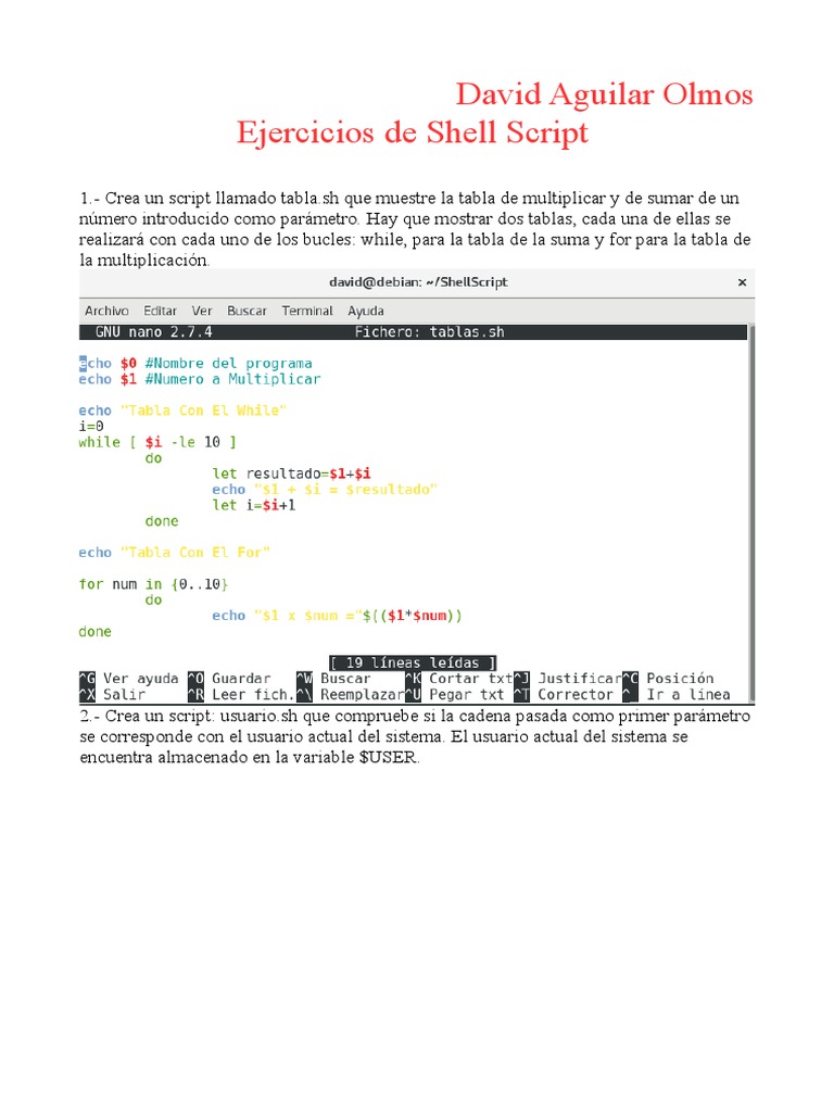 ShellScript David Aguilar Del 1-5 PDF | PDF