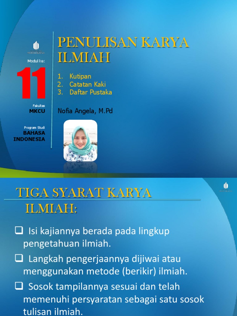 11 Tata Tulis Ragam Ilmiah | PDF