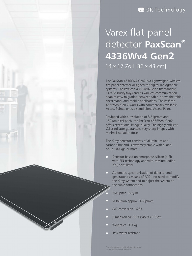 Portable Information Varex PaxScan 4336Wv4 Gen 2 - EN PDF | PDF ...