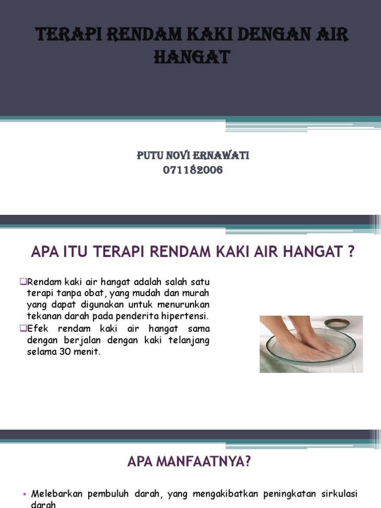 Manfaat Terapi Rendam Kaki Air Hangat | PDF