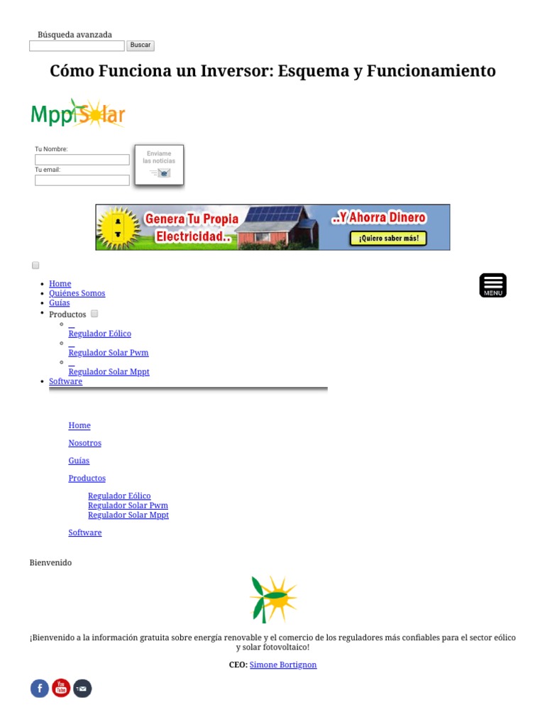 Cómo Funciona un Inversor_ Esquema y Funcionamiento.pdf | PDF | Inversor de energia | Corriente ...