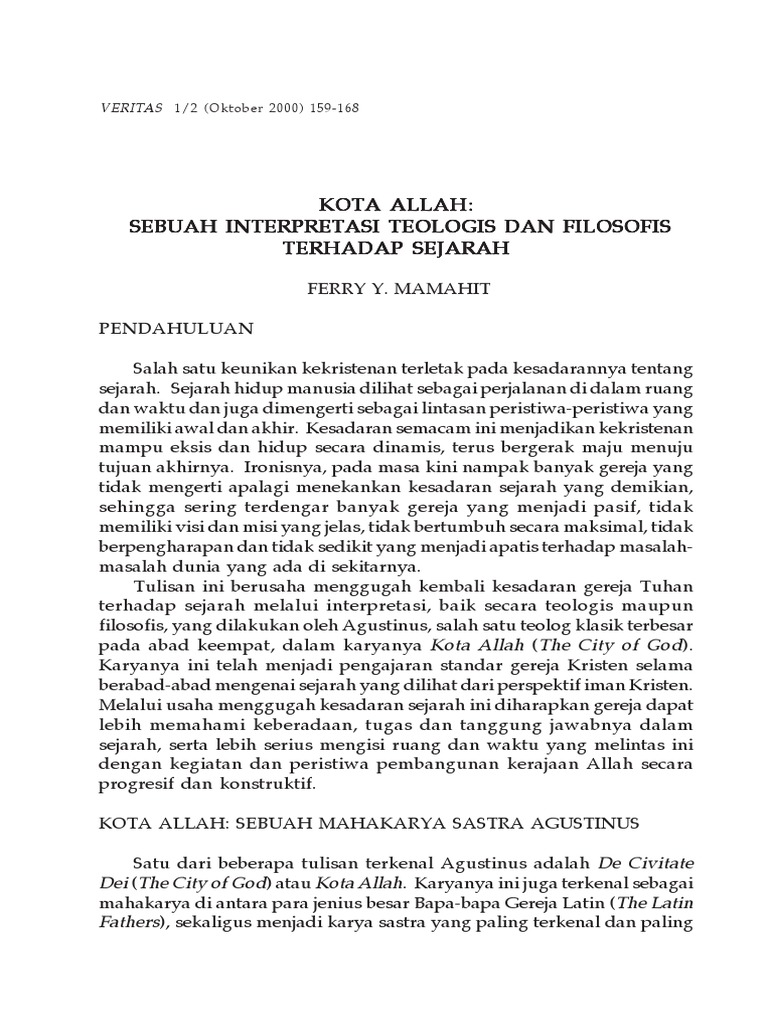 Ferry Mamahit Kota Allah PDF | PDF