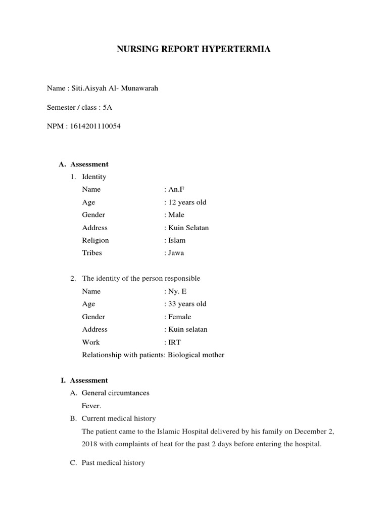 ASKEP HIPERTERMI (English) | PDF | Diseases And Disorders | Health Sciences
