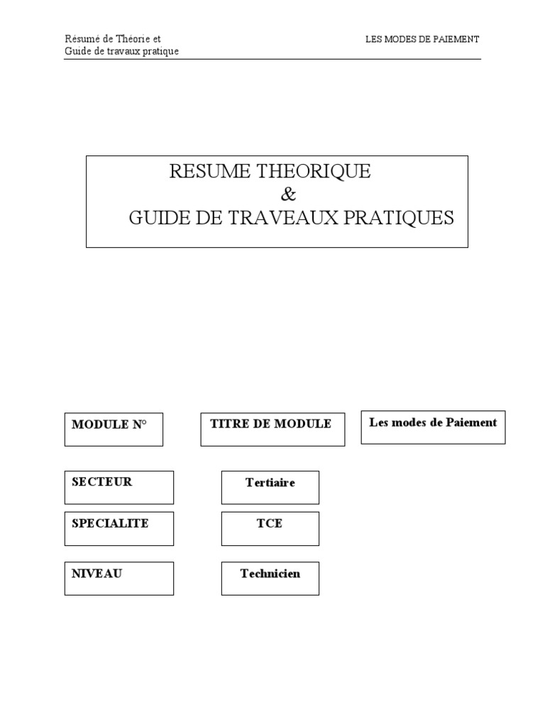 Guide Pratique des Modes de Paiement | PDF | Chèque | Effet de commerce