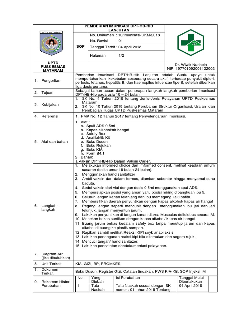 Sop DPT Lanjutan | PDF