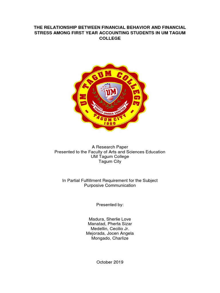 Financial Behavior and Financial Stress | PDF | Stress (Biology ...