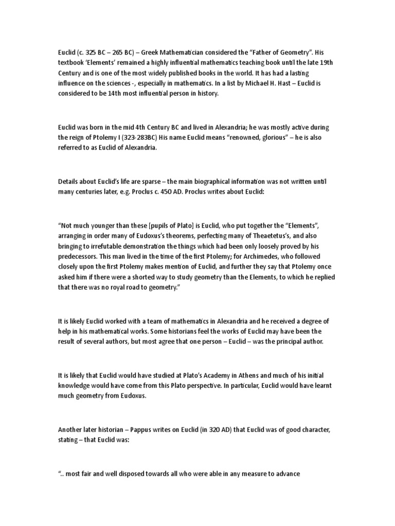 EUCLID | PDF | Euclid | Teaching Mathematics