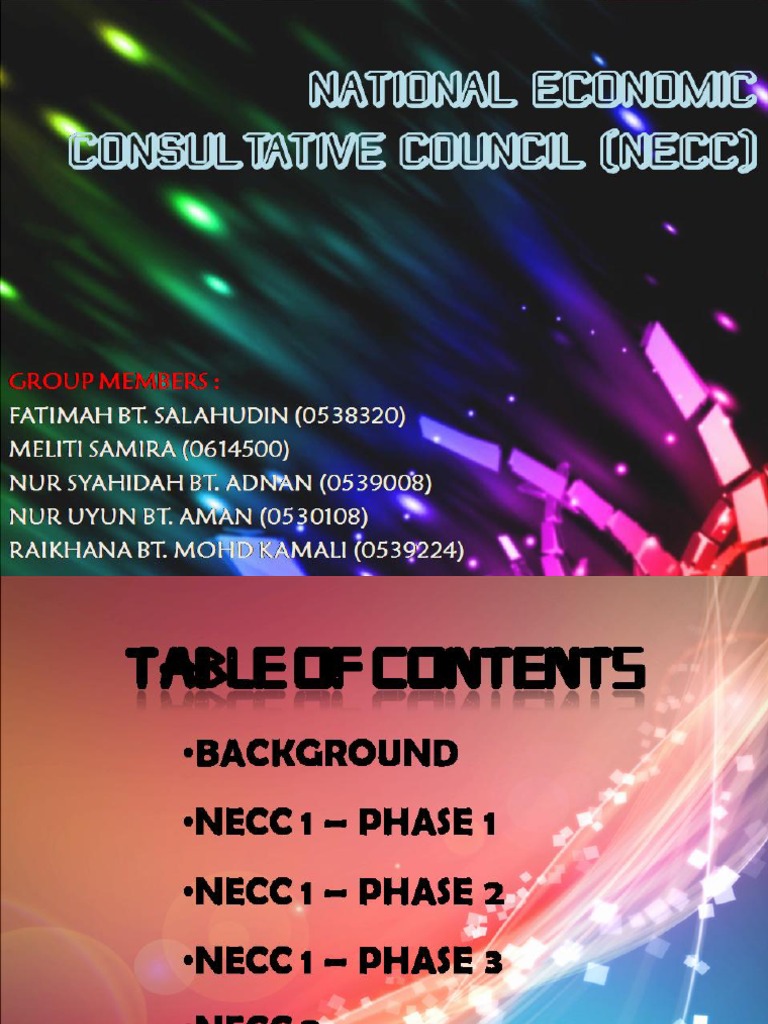 National Economic Consultative Council (NECC) | PDF | Malaysia | Public ...