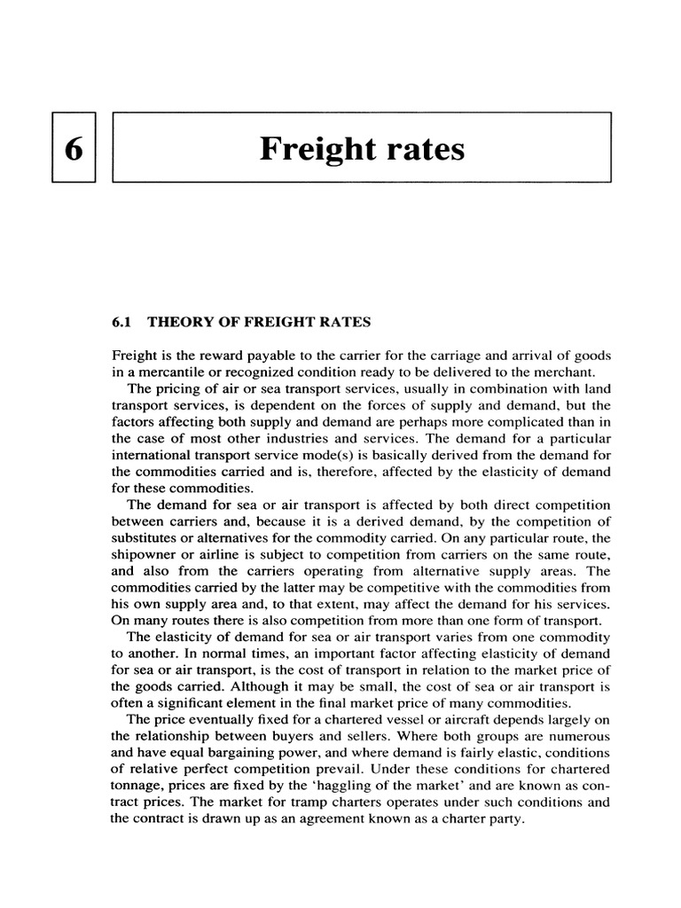 Freight Rates PDF | PDF | Cargo | Demand