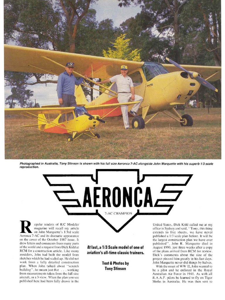 Aeronca 7-AC Champion Oz6010 Article | PDF