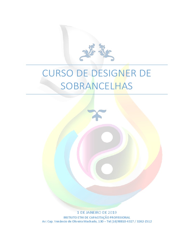 Apostila De Designer De Sobrancelhas Pdf Pdf Pele Natureza