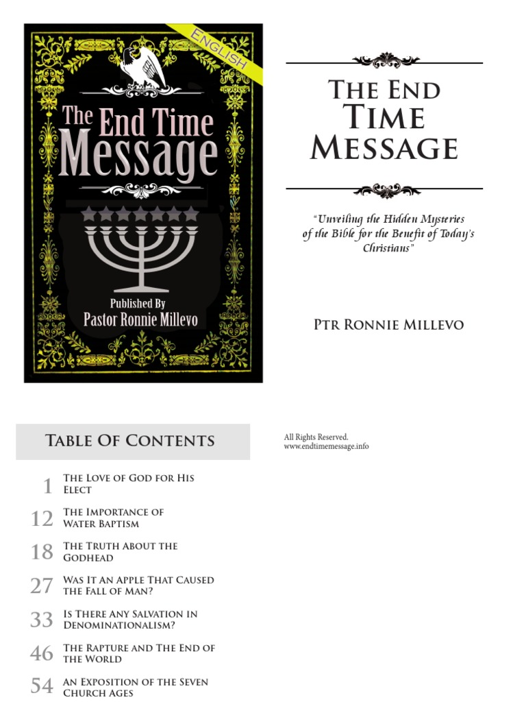 The End Time Message - The Revelation of Jesus Christ | PDF | Baptism ...