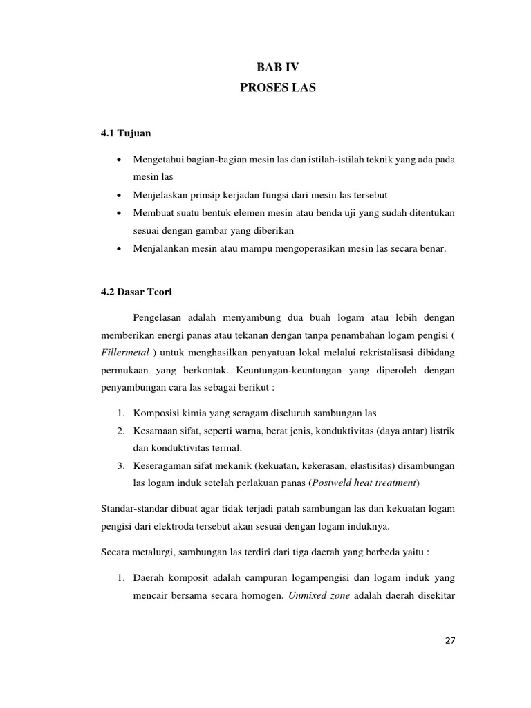Proses dan Teknik Pengelasan Listrik | PDF