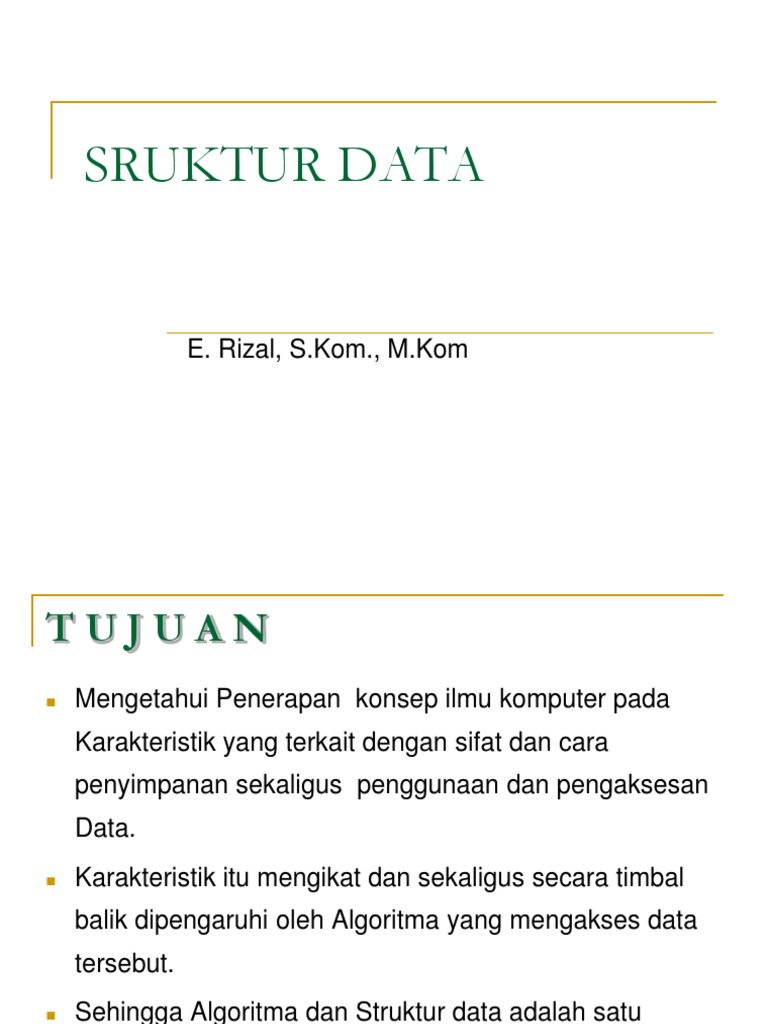 Teori Struktur Data Pak E. Rizal | PDF