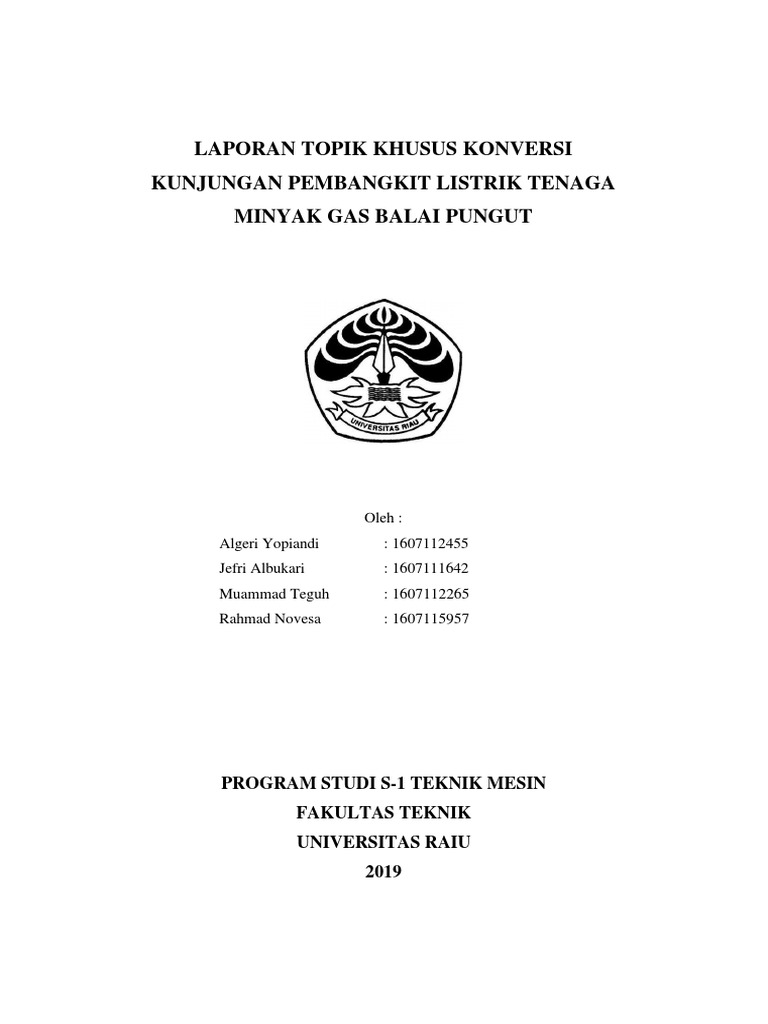 Skema PLTMG Balai Pungut Riau | PDF