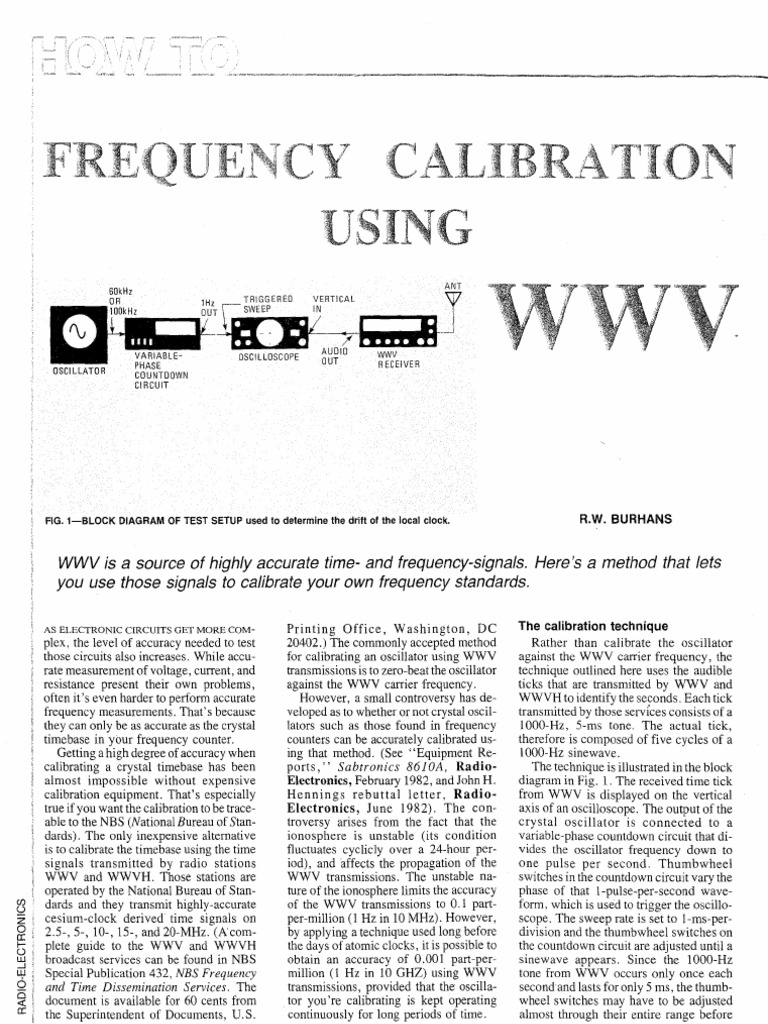 Frequency Calibration Using WWV | PDF | Electronic Oscillator | Frequency