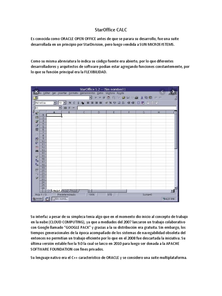 StarOffice CALC | PDF | Informática