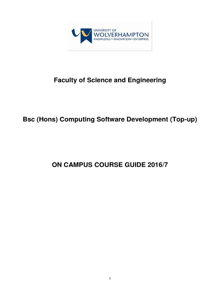 FINAL BSC (Hons) Computing Software Development (Top Up) 2016 17 | PDF ...