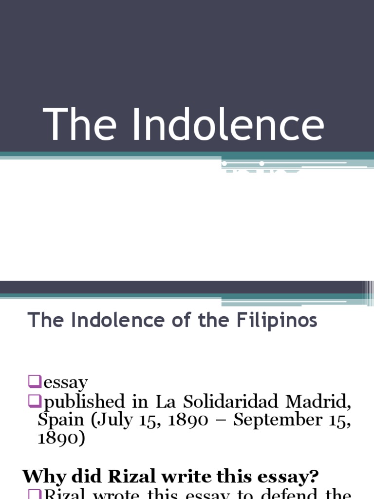 Understanding Filipino Indolence | PDF | Philippines