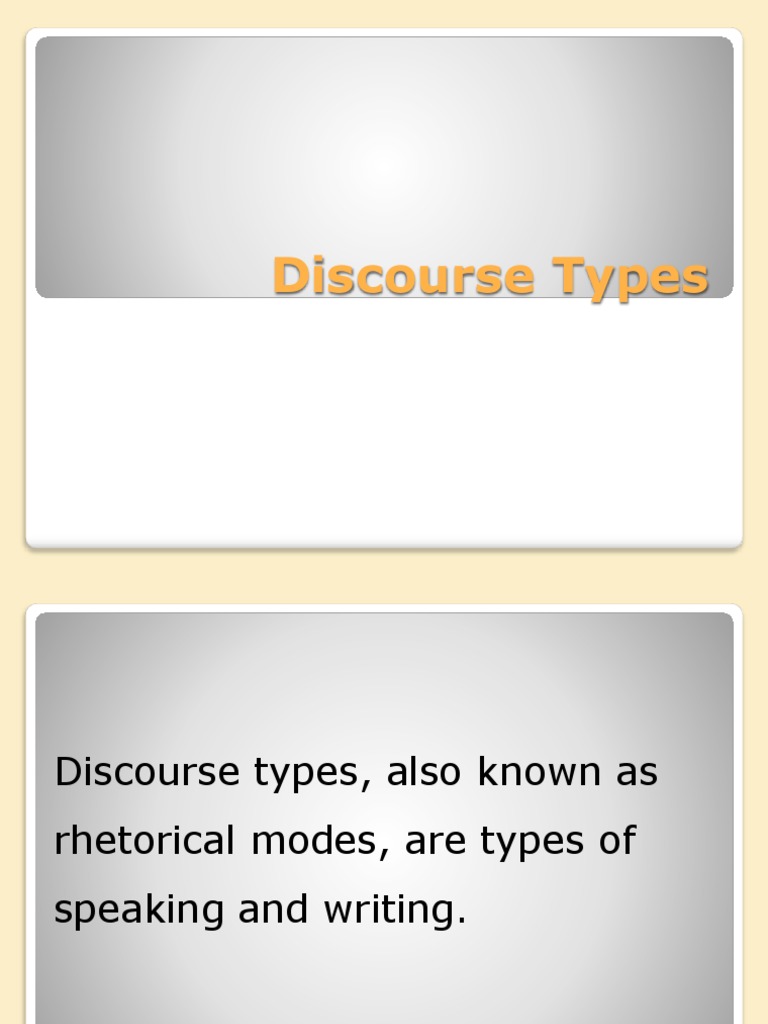 Five Main Discourse Types Explained | PDF